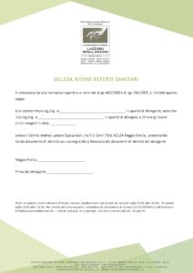cmls_delega ritiro referti sanitari | Centro Medico Privato Lazzaro ...